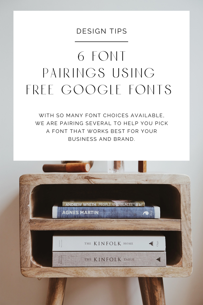 6 free google font pairings for your website - Ace & Whim